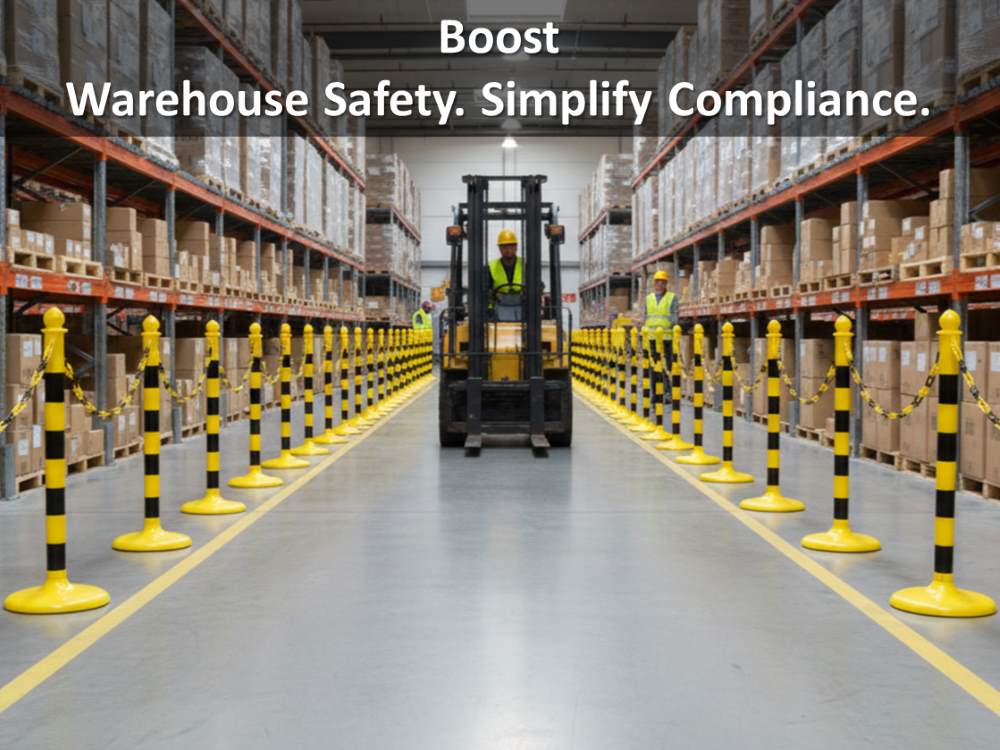 Warehouse Safety Solutions: Why Plastic Chains & Safety Stanchions ...