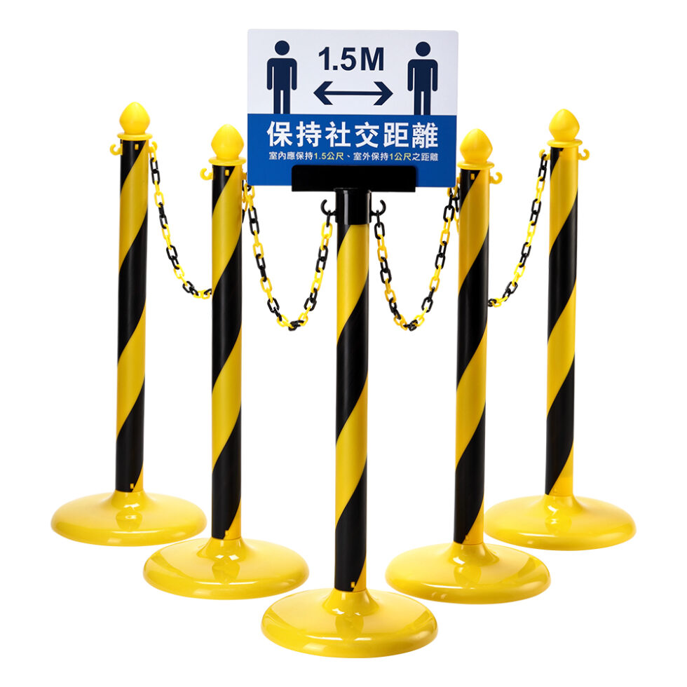 Custom Warning Sign Stanchions – Lightweight 1kg | Pinkbrand